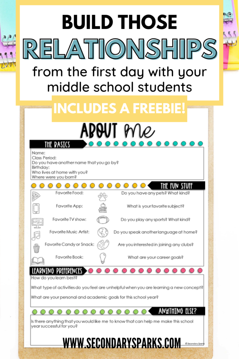 4 Tips for Teachers on Building Relationships with Students - Secondary ...