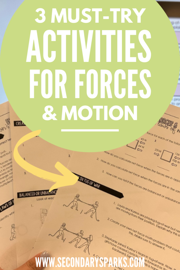 3 Ways to Review Forces and Motion in Middle School Science - Secondary ...