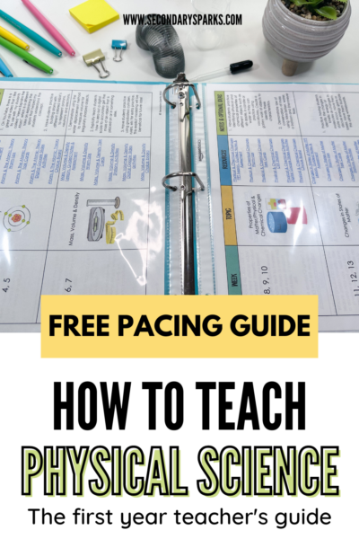 How I Pace my Middle School Physical Science Units - Secondary Sparks