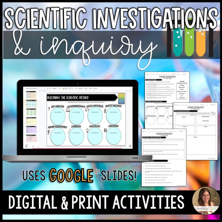 Nature of Science Activities Google Slides™ & Print - Secondary Sparks