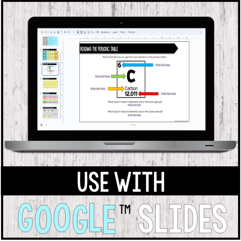 Periodic Table of Elements Digital Google Slides™ and Print Activities ...