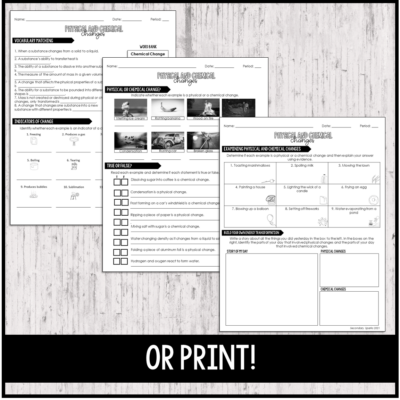 Physical and Chemical Changes Digital Google Slides™ and Print ...