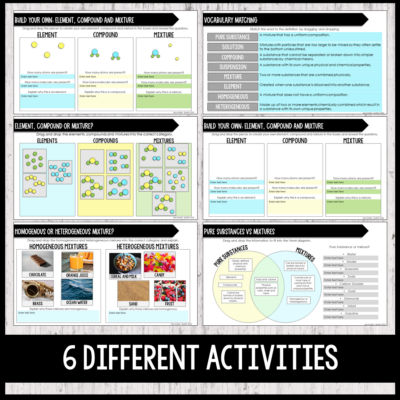 Pure Substances and Mixtures Digital Google Slides™ and Print ...