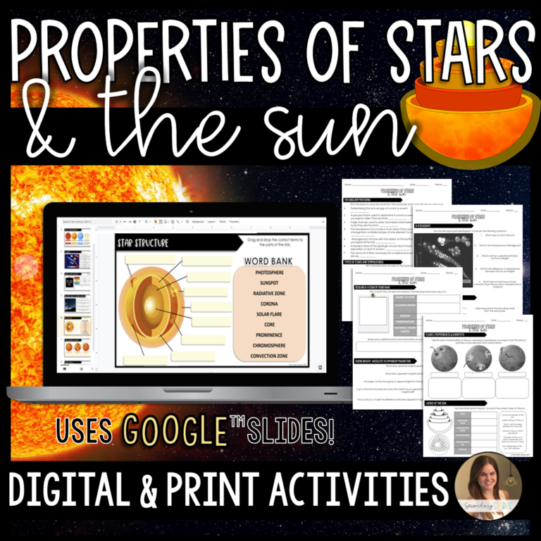 Properties of Stars and the Sun Digital Google Slides™ and Print ...