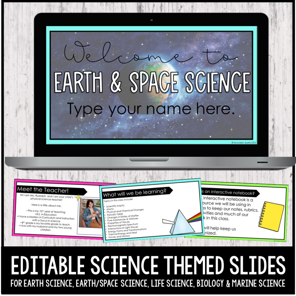 Science Themed Open House Meet the Teacher Templates - Secondary Sparks