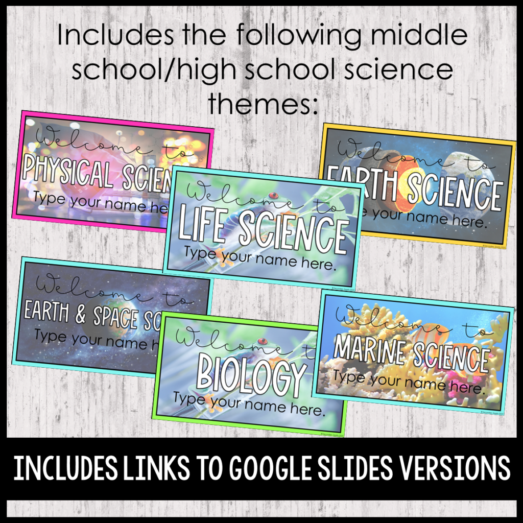 Science Themed Open House Meet the Teacher Templates - Secondary Sparks