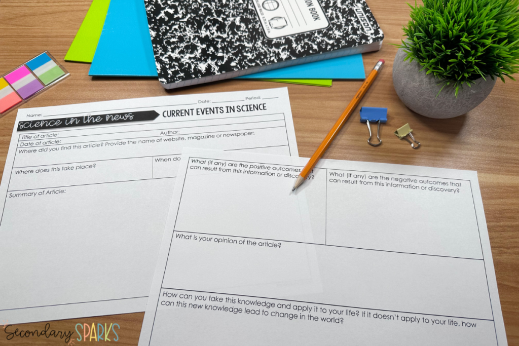 Using Secondary Science Templates with Students to Reduce Planning Time ...