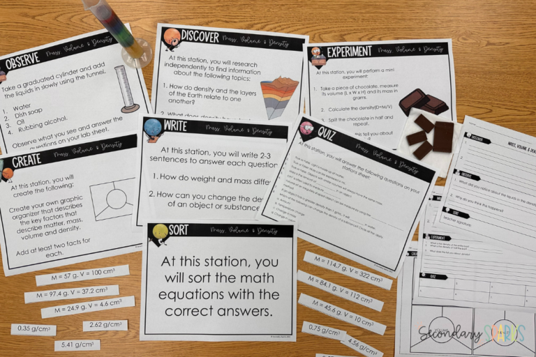 6 Measuring Matter Activities for Middle School (Mass, Volume & Density ...
