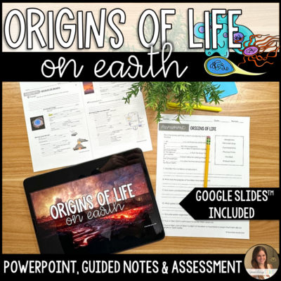 Earth's History and Origins of Life Lesson Guided Notes & Assessment ...