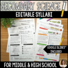 Middle School Science Back To School Bundle - Editable & Google Slides ...