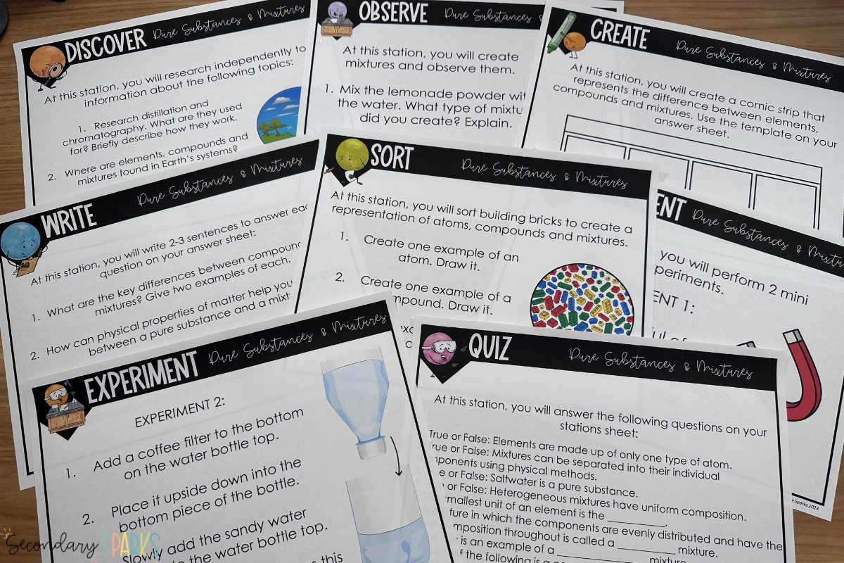 Tips for Teaching Pure Substances and Mixtures in Middle School Science ...